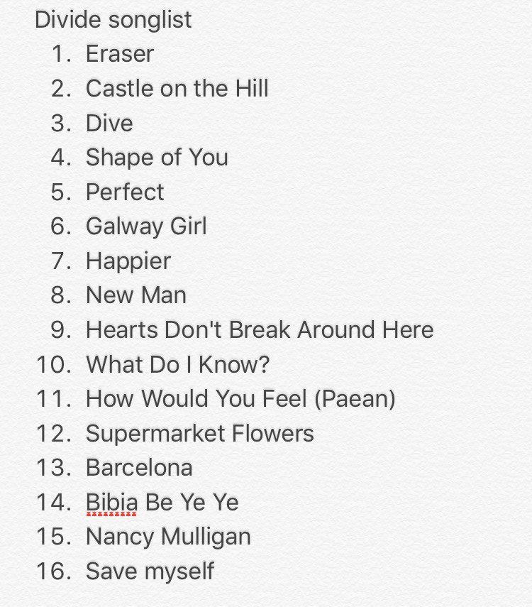 The Divide Album: My Favorite Songs