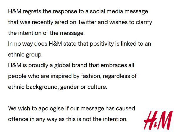 H&M's Racist Tweets