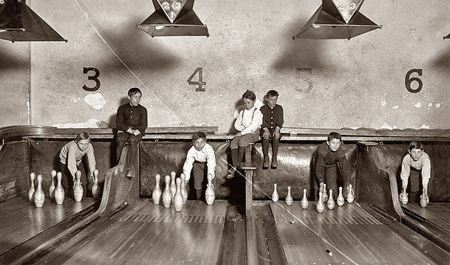 1914, before automatic pinsetters for bowling were invented, they had ...