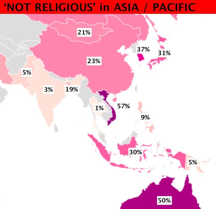 China is the world's only country where 'convinced atheists' are in the ...