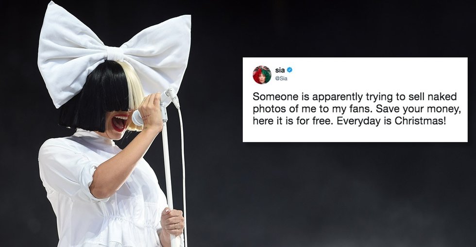 After someone tried selling her nude photos, Sia shared them on Twitter ...