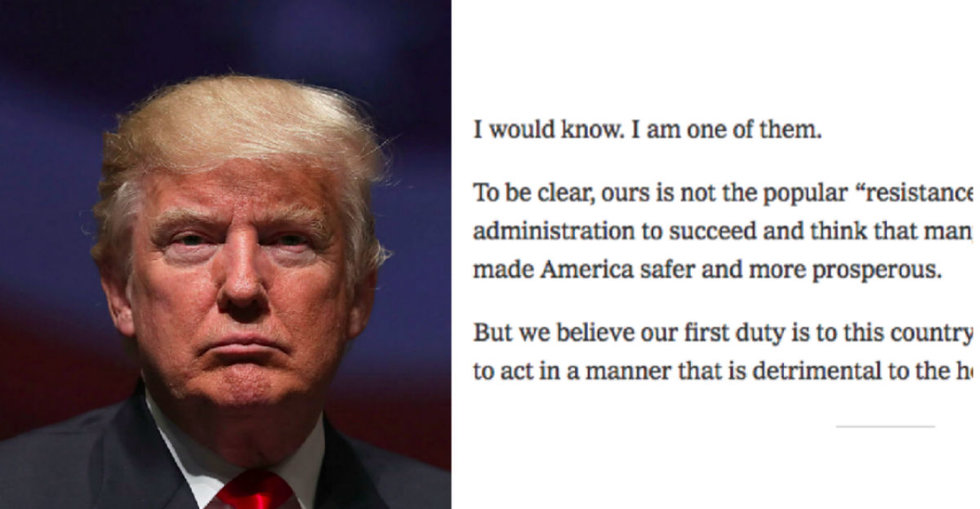 This anonymous ‘resistance’ letter from a senior Trump official is a ...