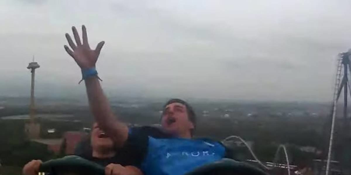 Guy makes legendary catch after rider loses their phone on a roller ...