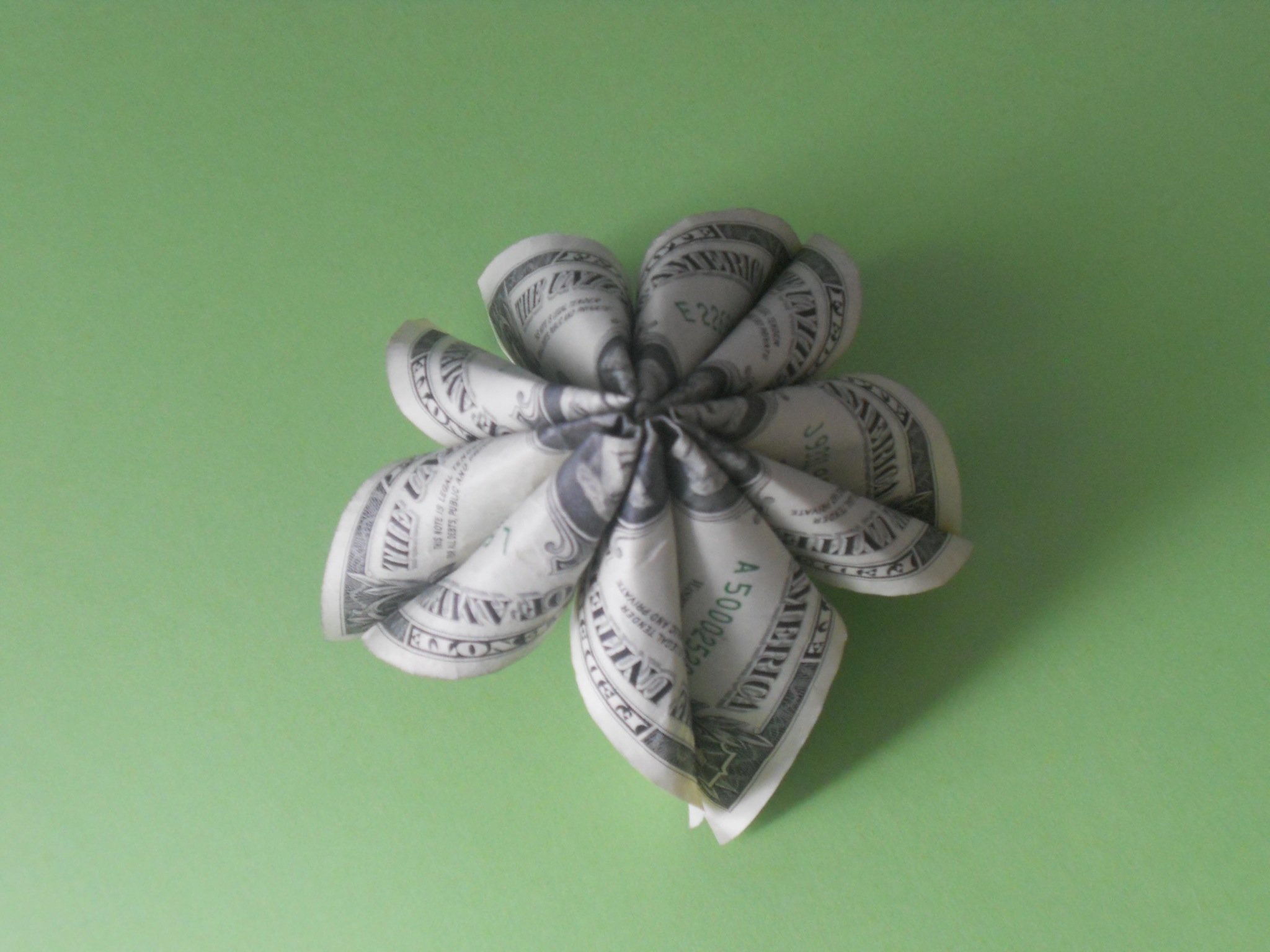 Origami Flower With A Dollar Bill Origami: Dollar Bill Flowers
