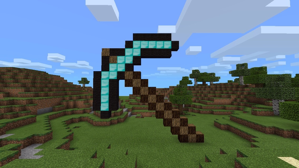 Pixel Art 5 Diamond Pickaxe Minecraft Project