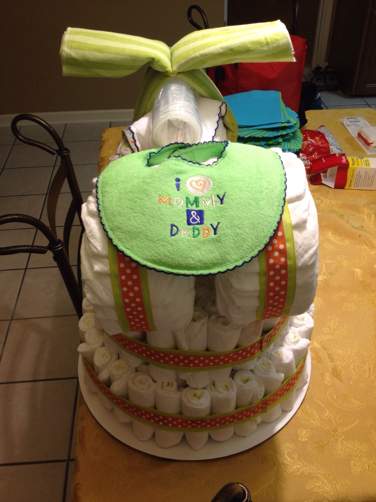 Book Themed Diaper Cake