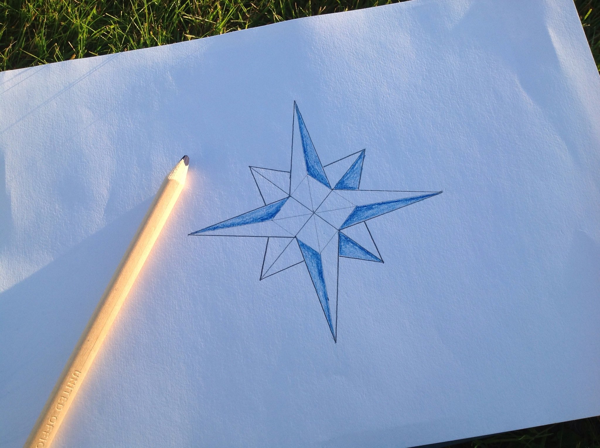 How To Draw A Simple Compass Rose Diy Compass Rose