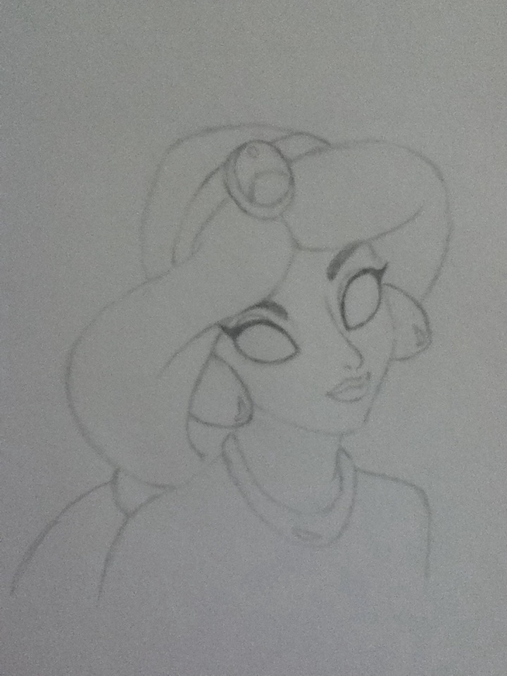 Princess Jasmine Face Drawing