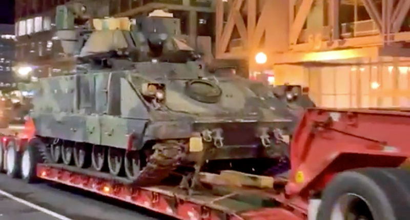 WATCH: Army tanks rolling through the streets of Washington, DC - Raw Story