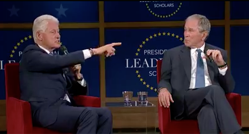 WATCH: Former Presidents Bill Clinton and George W. Bush speak at ...