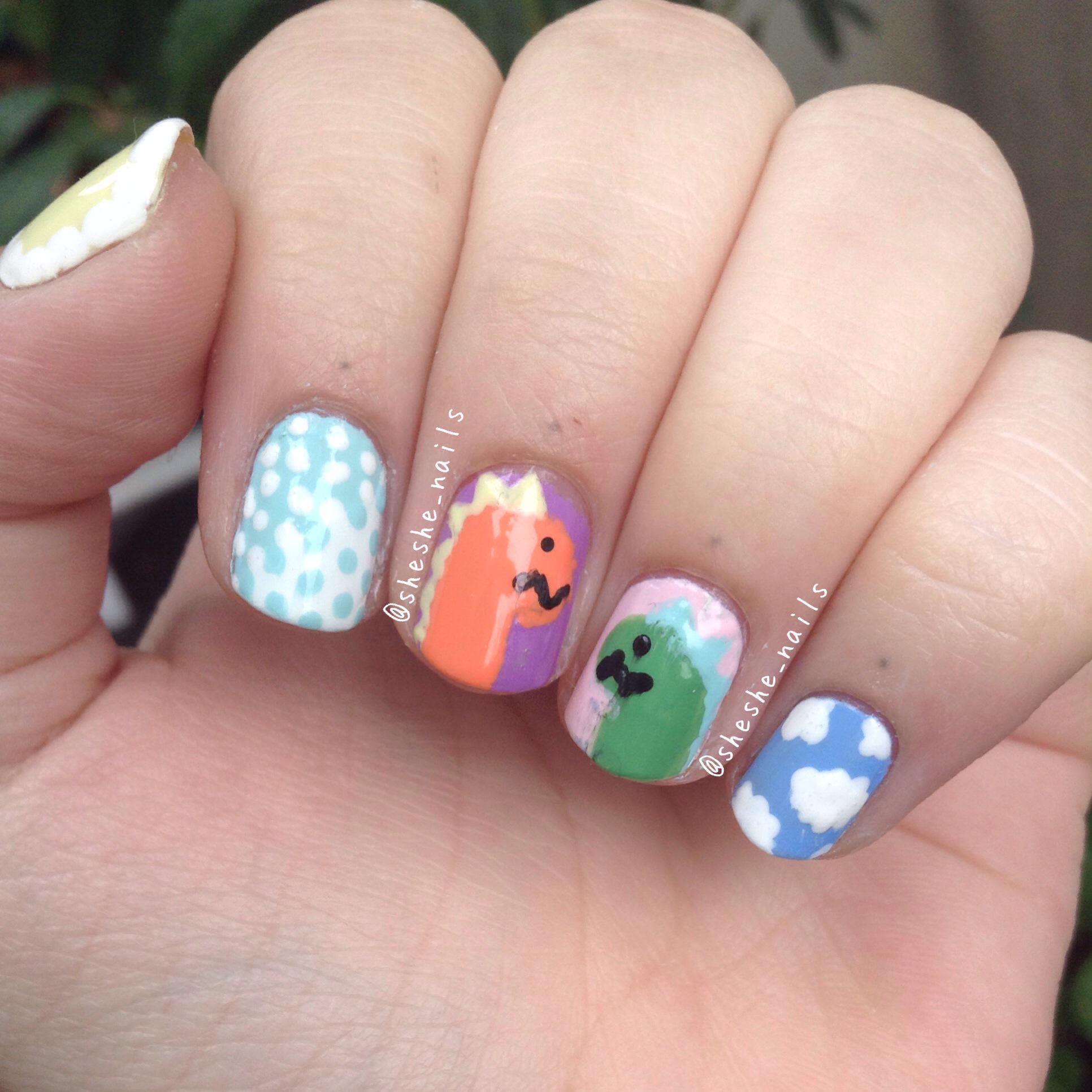 Cute Farm Animal Nail Designs Woodland Animal: Hedgehog Nail Art