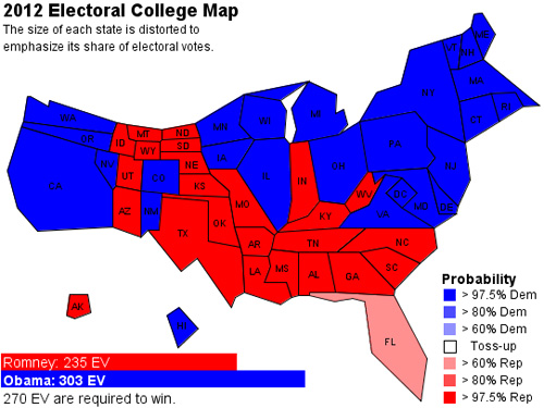 2012 Electoral Map Final Results 2012 Presidential Election Results
