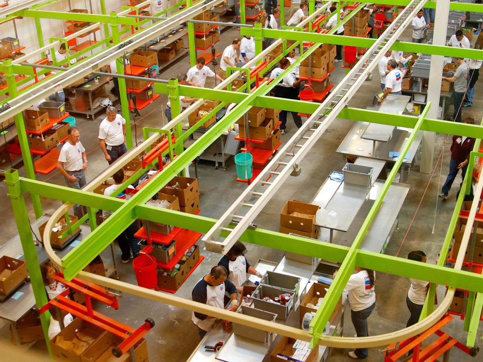 Red Houston Food Bank Barrels