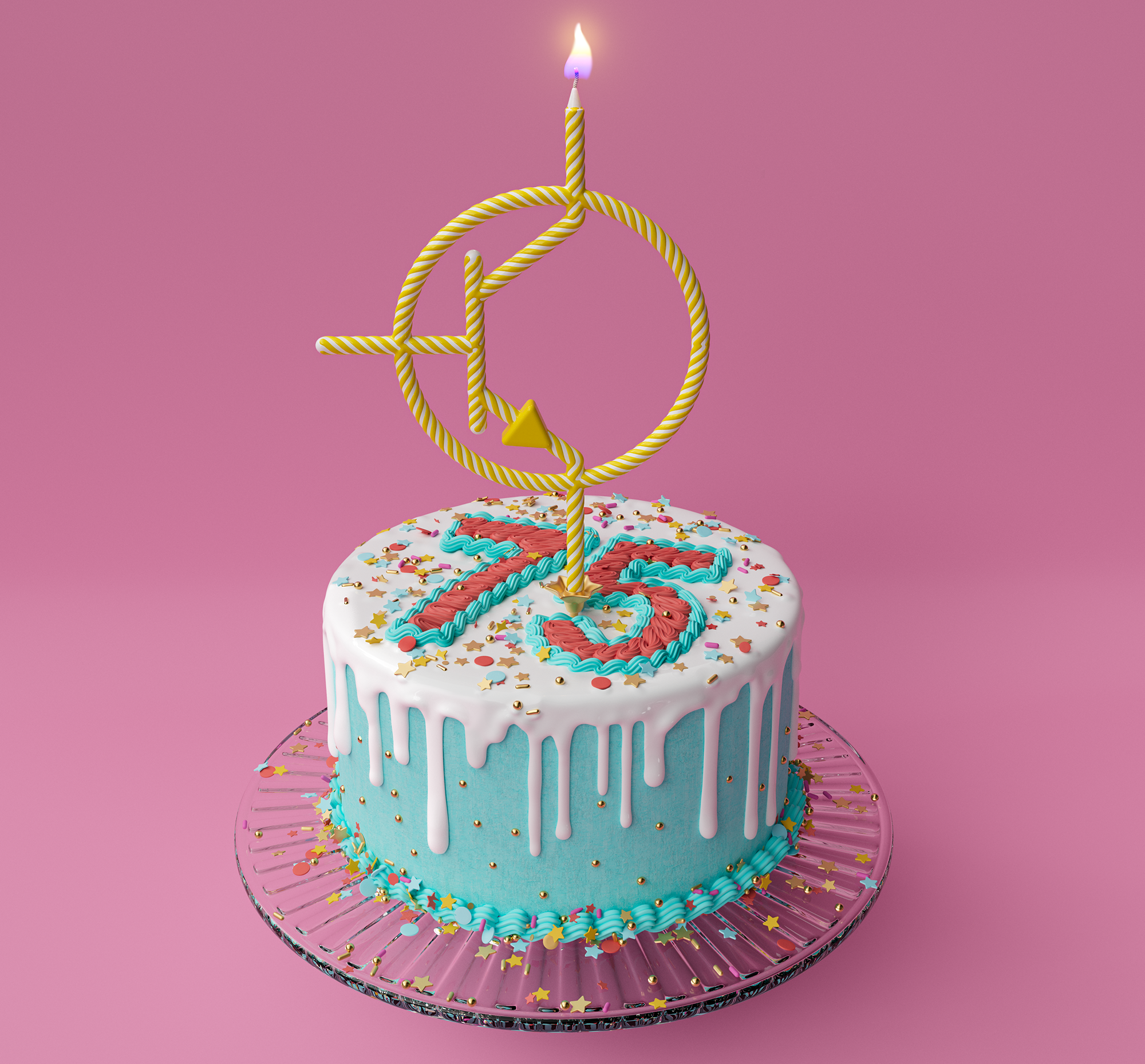 Lab Lab Happy 3rd Anniversary Cake